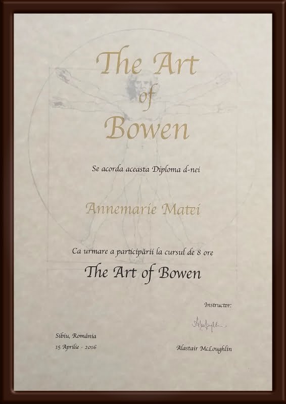 CERTIFICARI - Terapie Bowen Deva